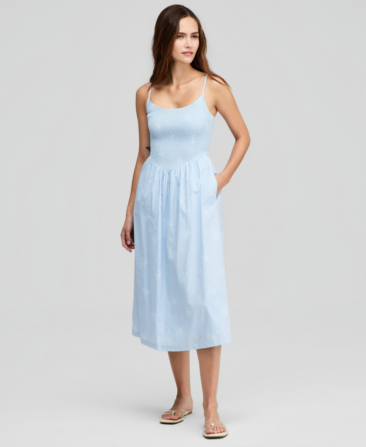 Click here for And Now This Womens Cotton Smocked Maxi Dress  Mac... prices