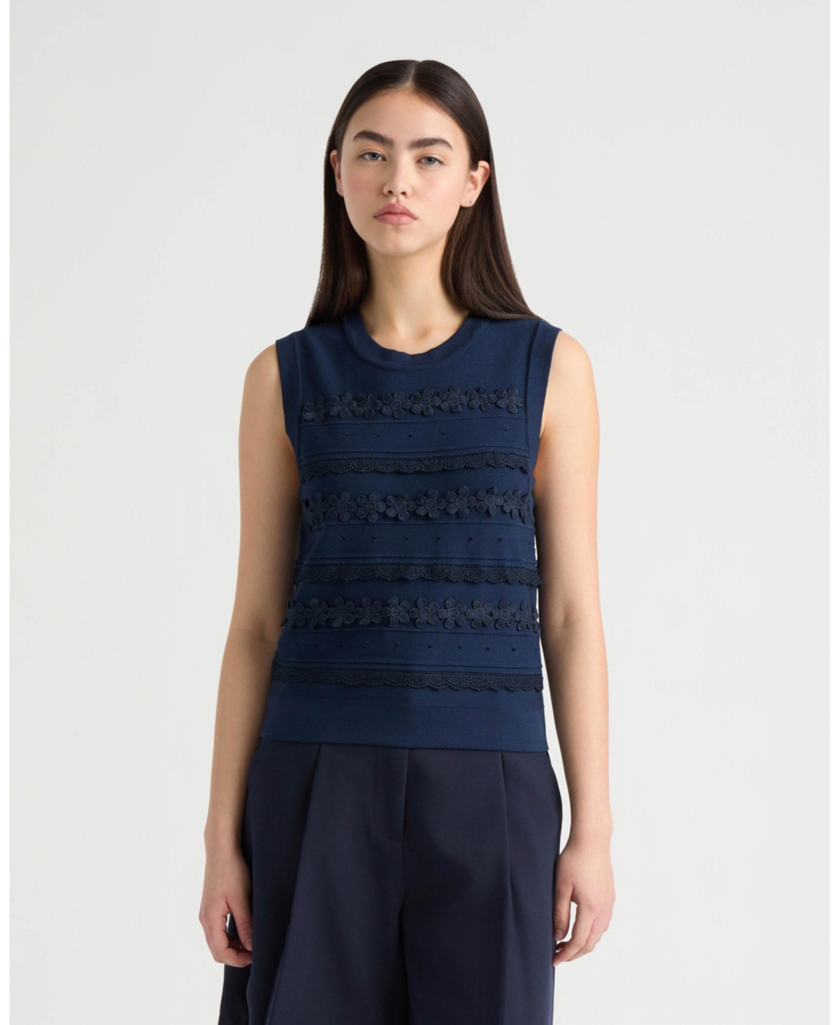 Click here for Nvlt Womens Sleeveless Tank Top - Navy prices