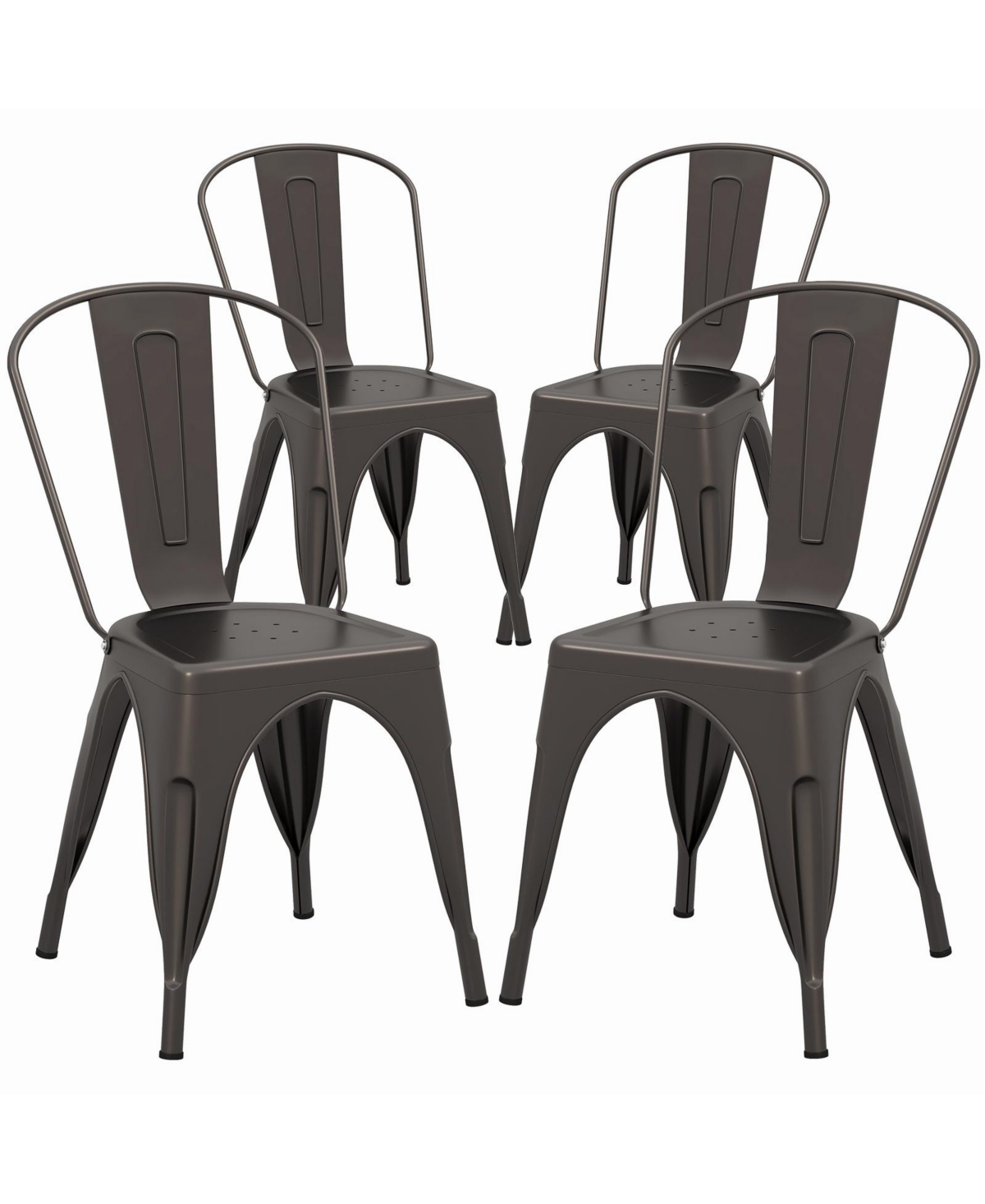 Click here for Gymax Tolix Style Metal Dining Chairs Set of 4 w/... prices