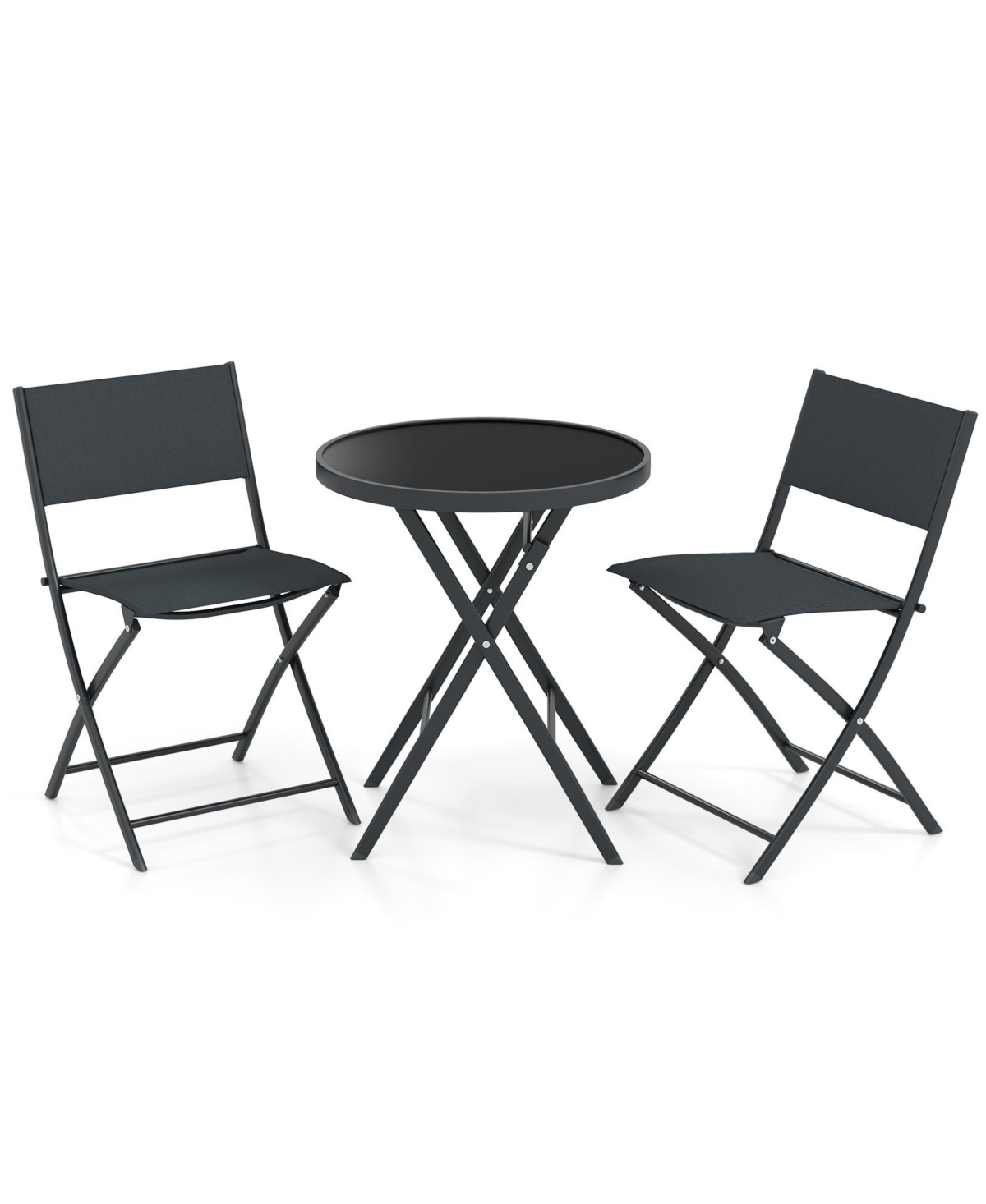 Click here for Sugift 3 Piece Folding Patio Bistro Set with Glass... prices
