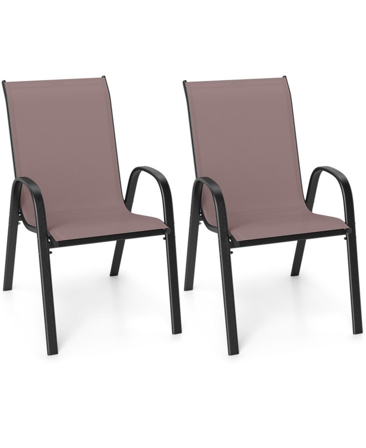 Click here for Gouun Stackable Outdoor Dining Chairs Set of 2 wit... prices