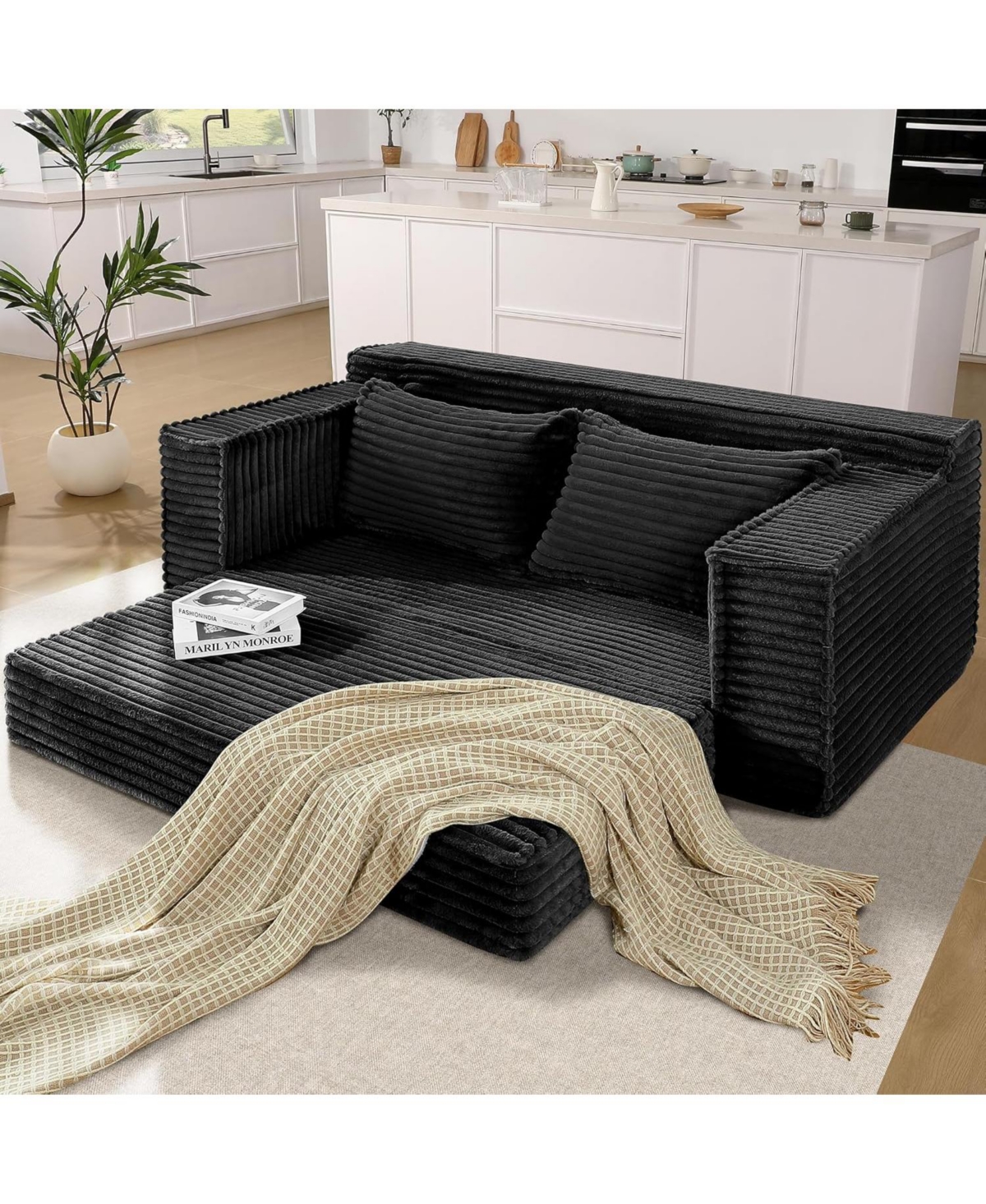 Click here for gaomon 75 Convertible Sofa Bed  Boneless Couch Bed... prices