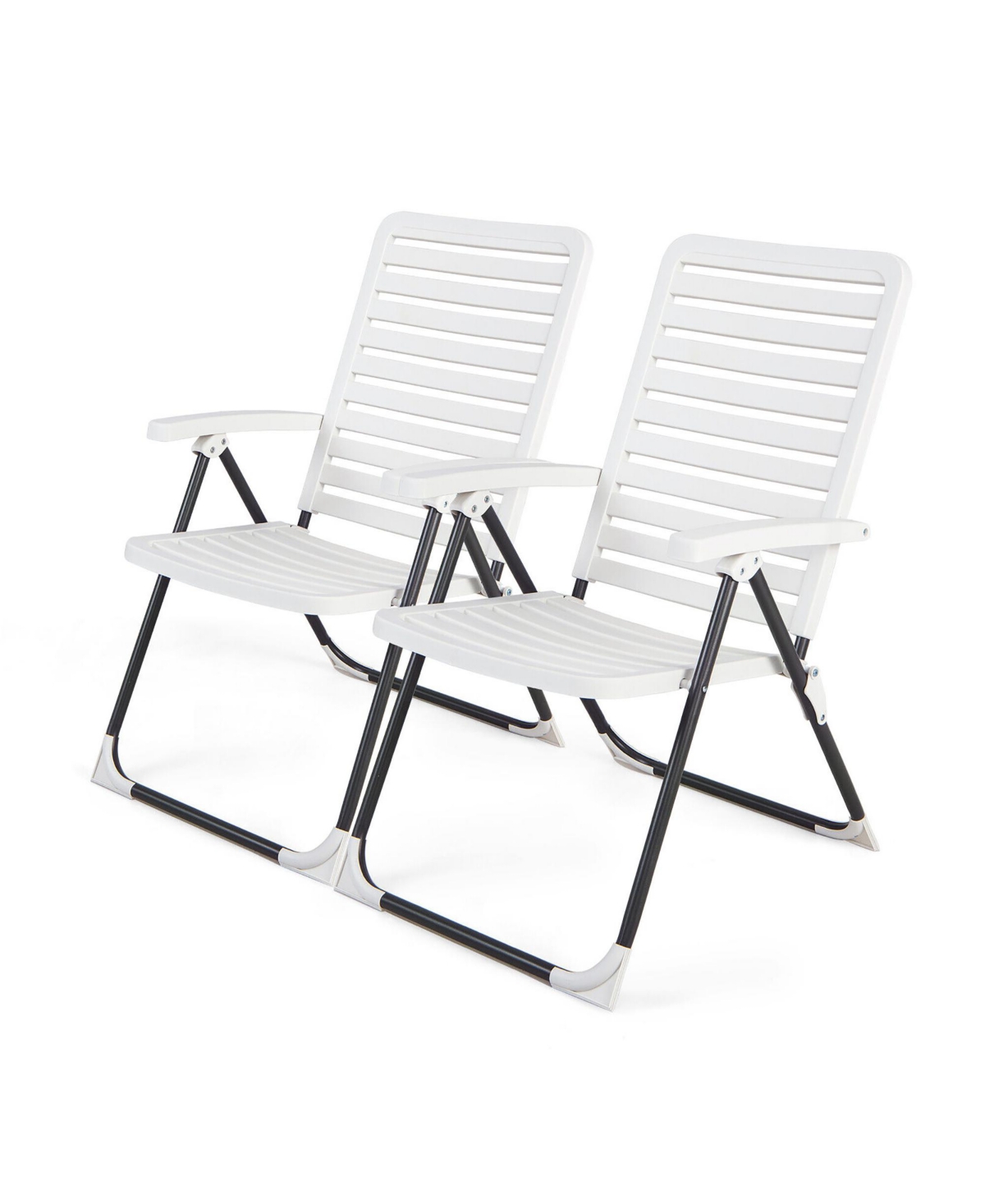 Click here for Gymax Set of 2 Outdoor Pp Folding Chair Adjustable... prices