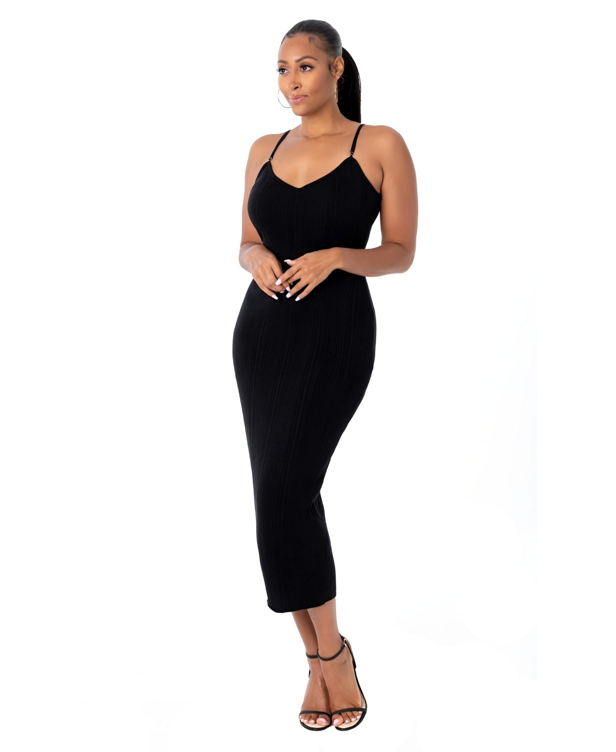 Click here for Dai Moda Womens Draya Long Sweater Dress - Black prices