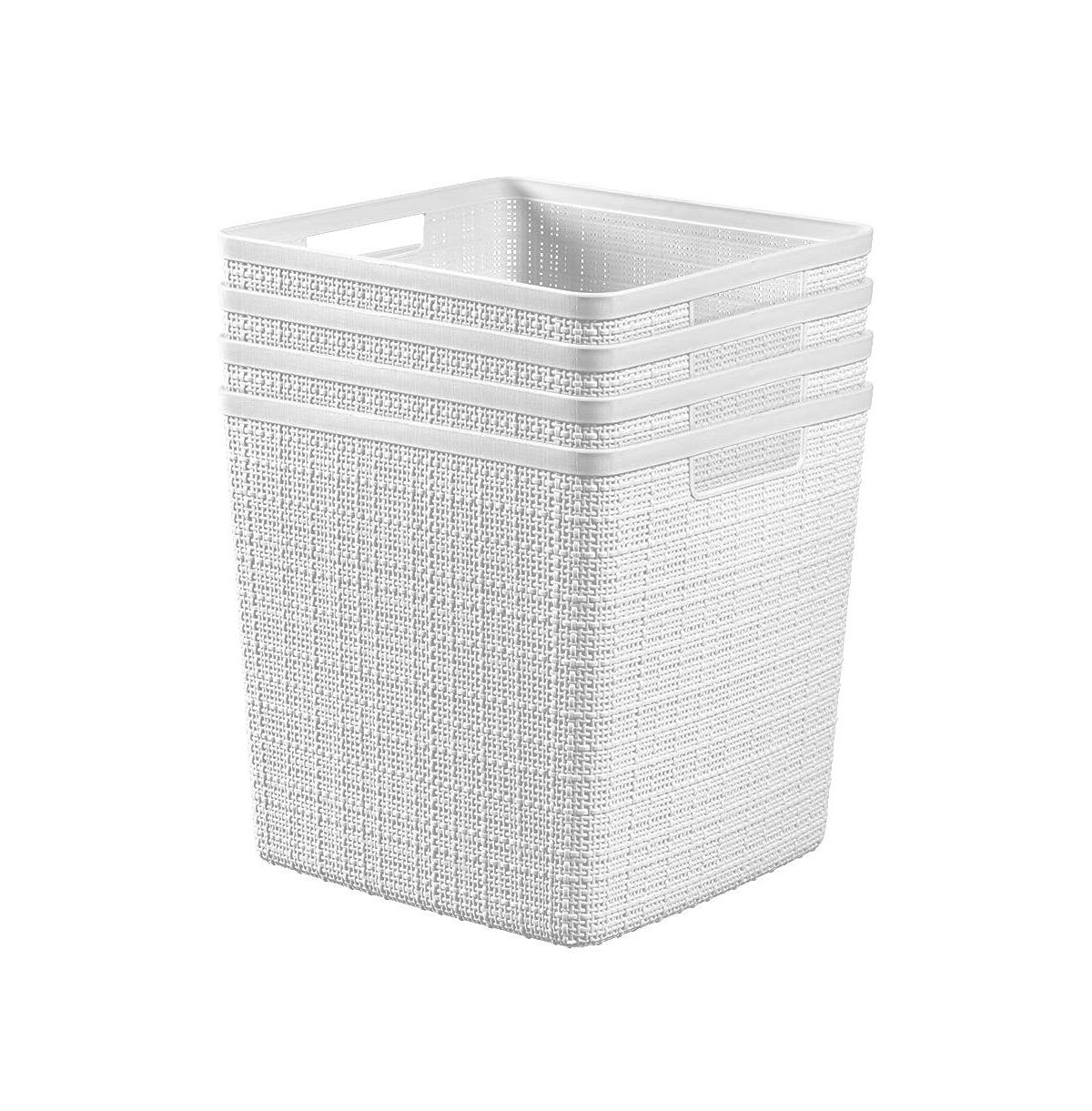 Click here for Gnuadz Jute Decorative Plastic Storage Baskets Bin... prices