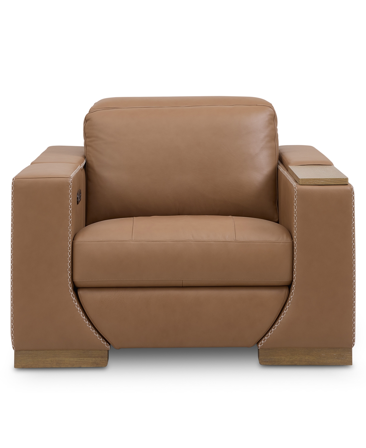 Click here for Holtman 33 Leather Power Recliner - Butternut prices