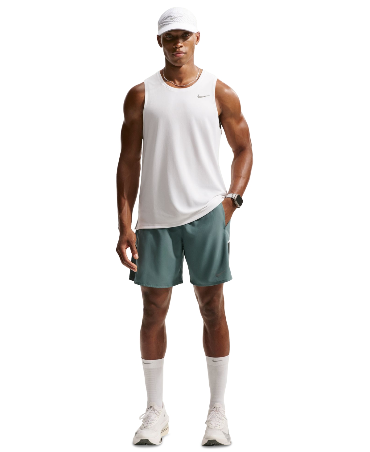 Click here for Nike Miler Mens Dri-fit Running Shorts - Mineral/R... prices