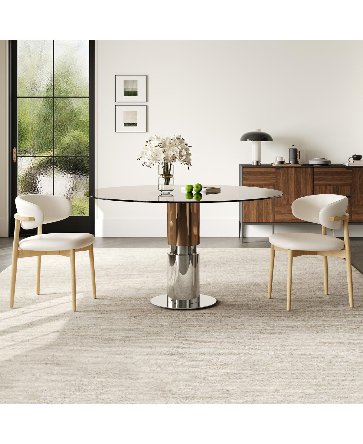 Click here for Streamdale Furniture 35inch Round Glass Dining Tab... prices