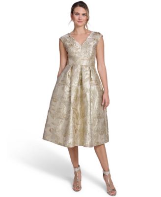 Click here for Jessica Howard Womens V Neck Cap Sleeve Midi Dress prices
