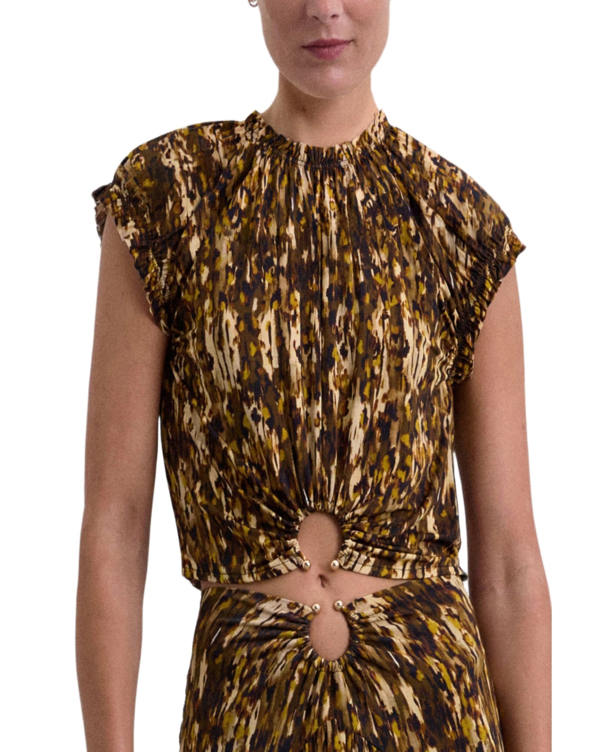 Click here for Scalpers Womens Fricafila Top - Brown prices