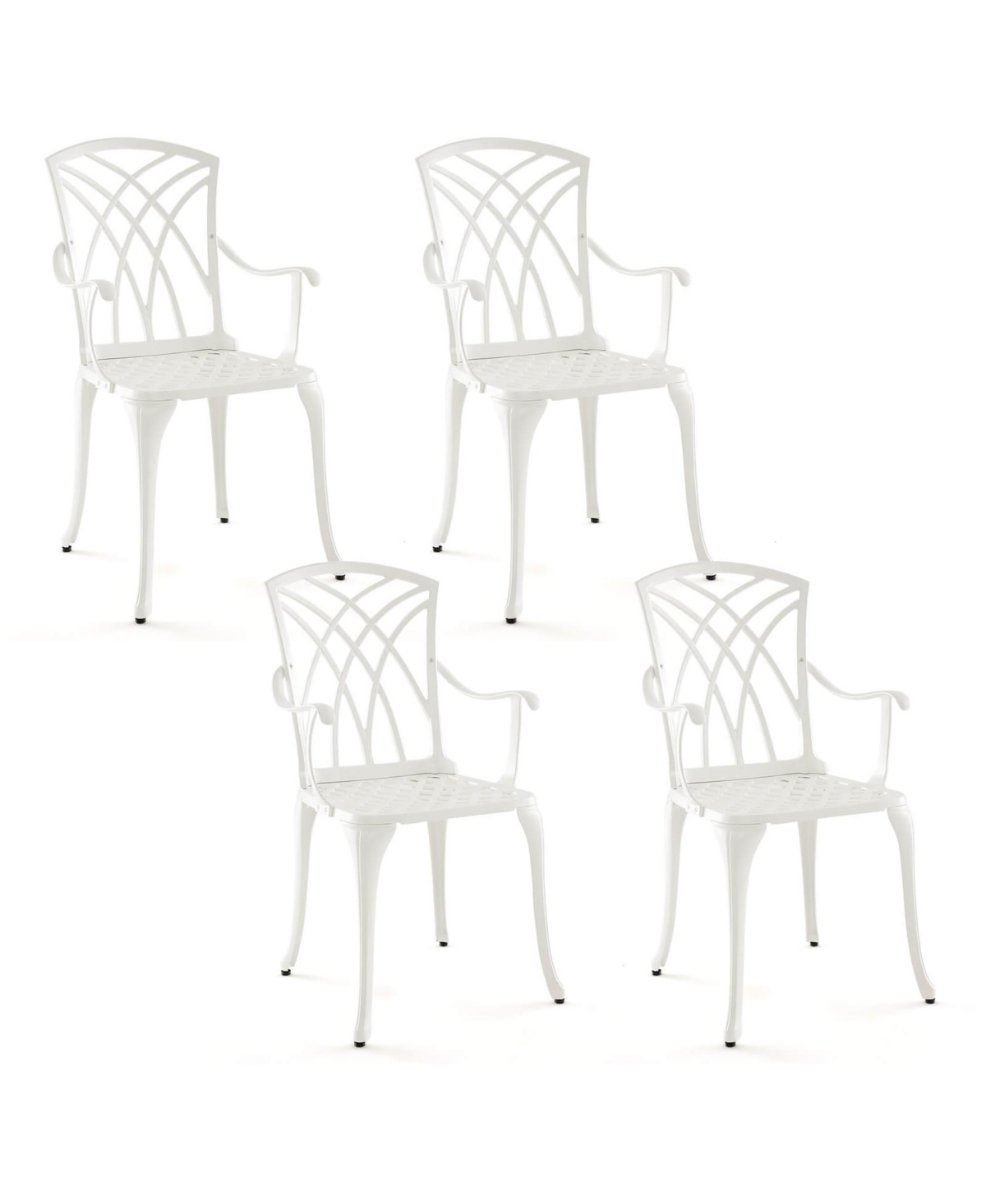 Click here for Gymax Set of 4 Cast Aluminum Patio Dining Chairs w... prices