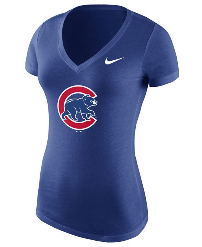 Nike Women's Chicago Cubs BP V-Neck T-Shirt - Macy's