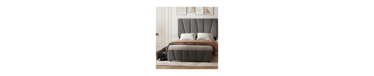 Click here for Homfan Bed Frame with Adjustable Headboard - Multi... prices