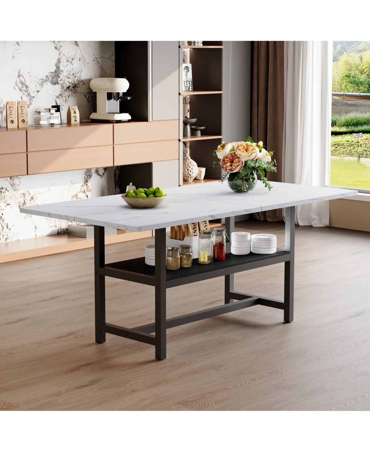 Click here for Rainsken 71 Rectangular Dining Table with Storage... prices