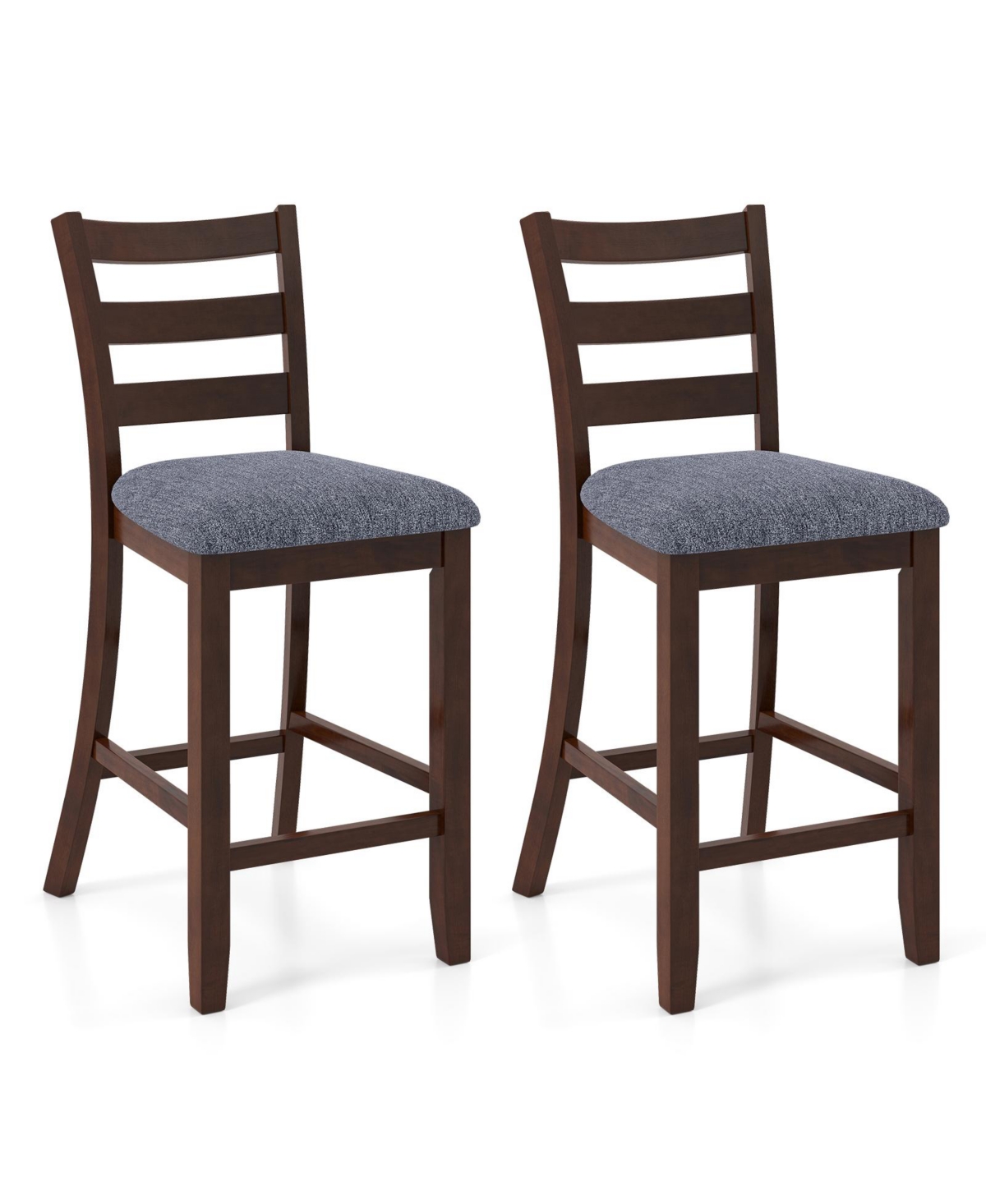 Click here for Gymax Bar Stools Set of 2 Upholstered Counter Heig... prices