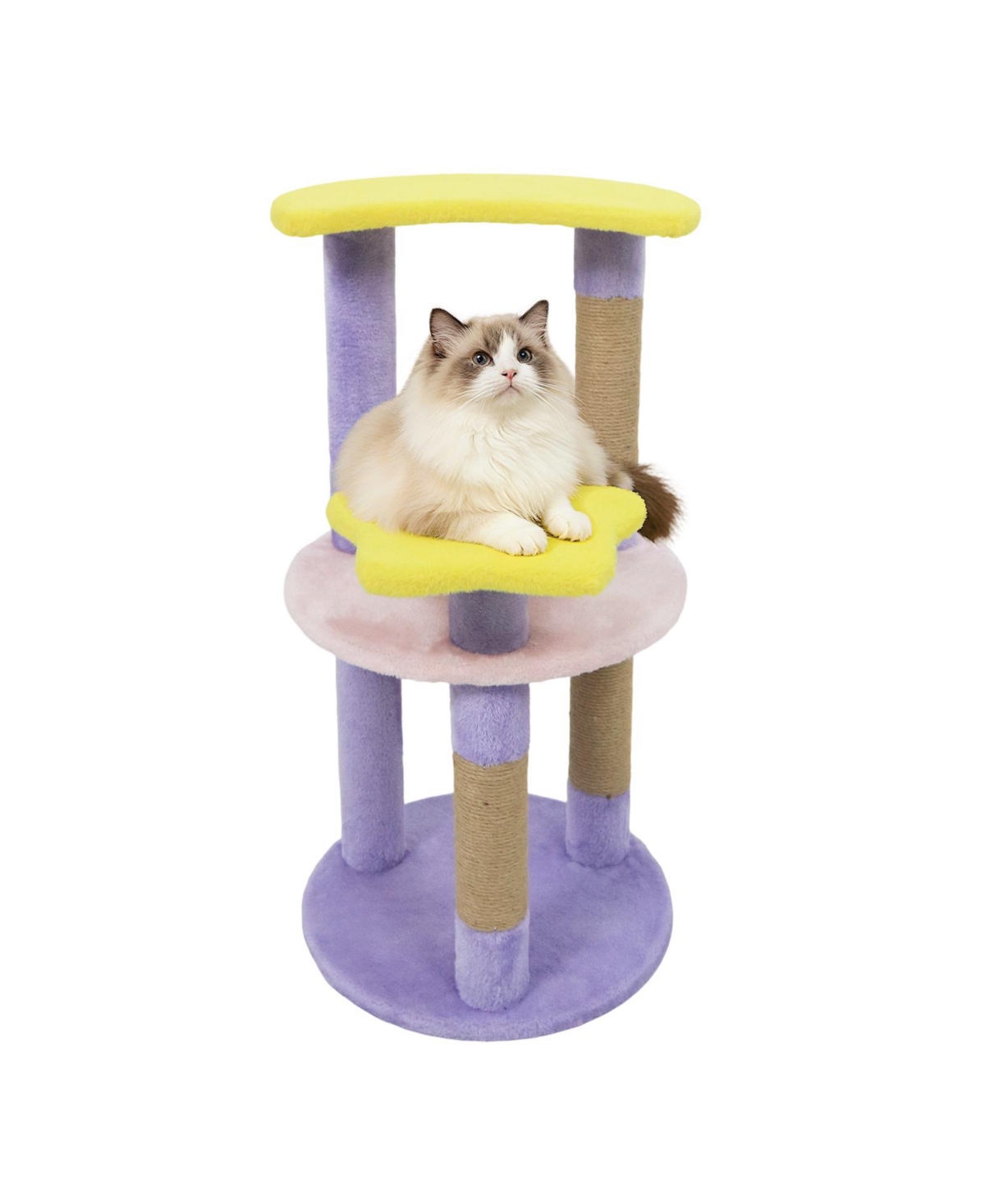 Click here for Cozito Cat Tree 29 in Cute with Star and Moon Plat... prices
