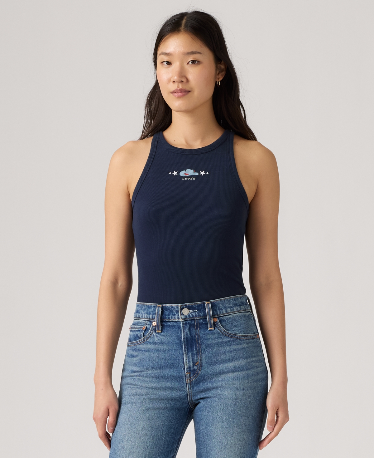 Click here for Levis Womens Graphic Hayes Racer Sleeveless Tank T... prices