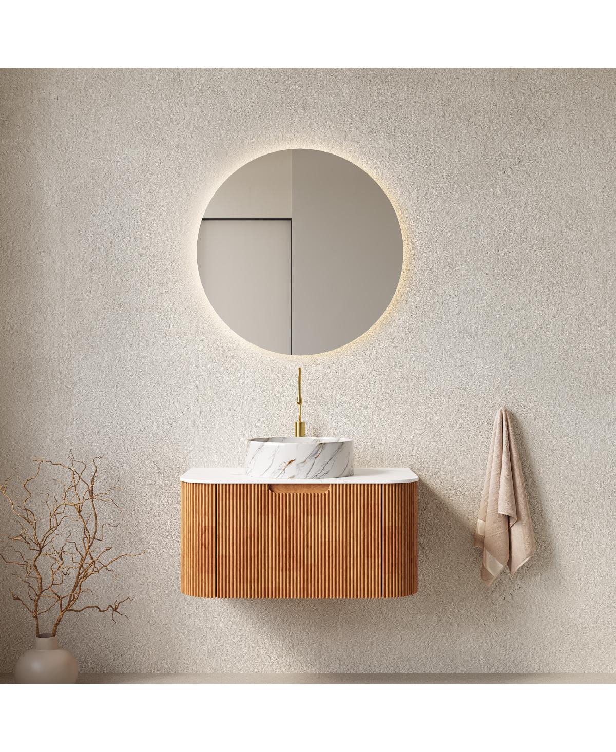 Click here for Sillysis Modern Bathroom Vanity with Stone Pattern... prices