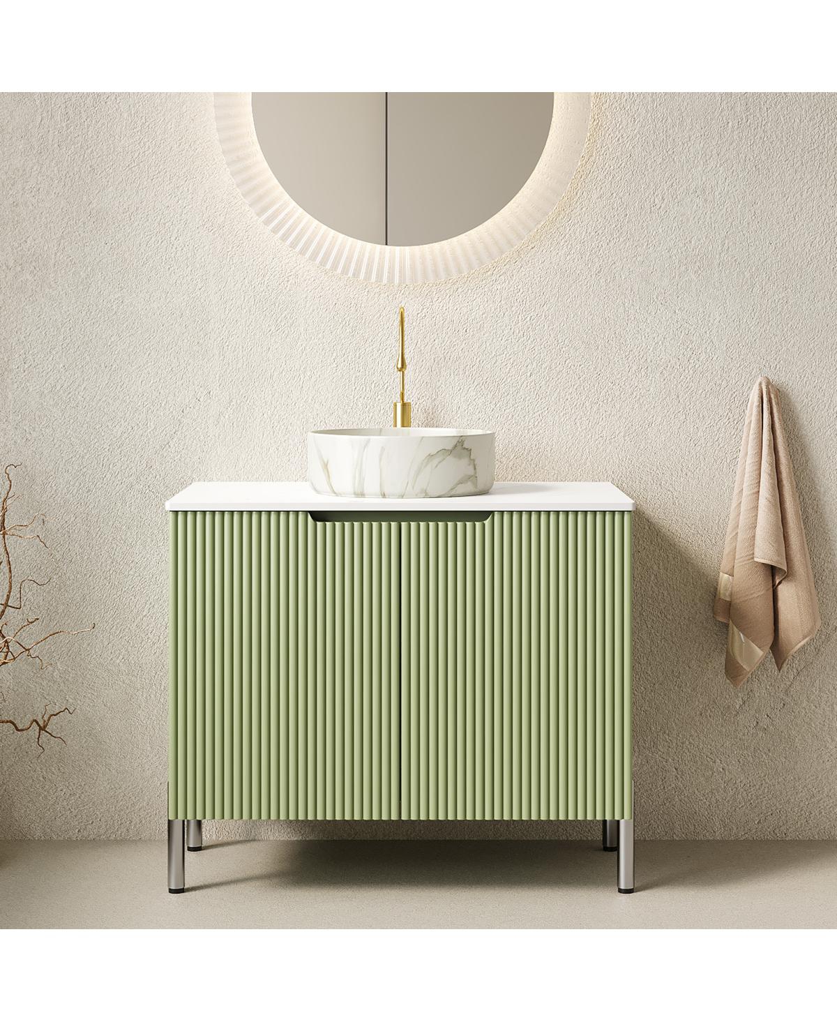 Click here for Sillysis Modern Bathroom Vanity with Vessel Sink... prices