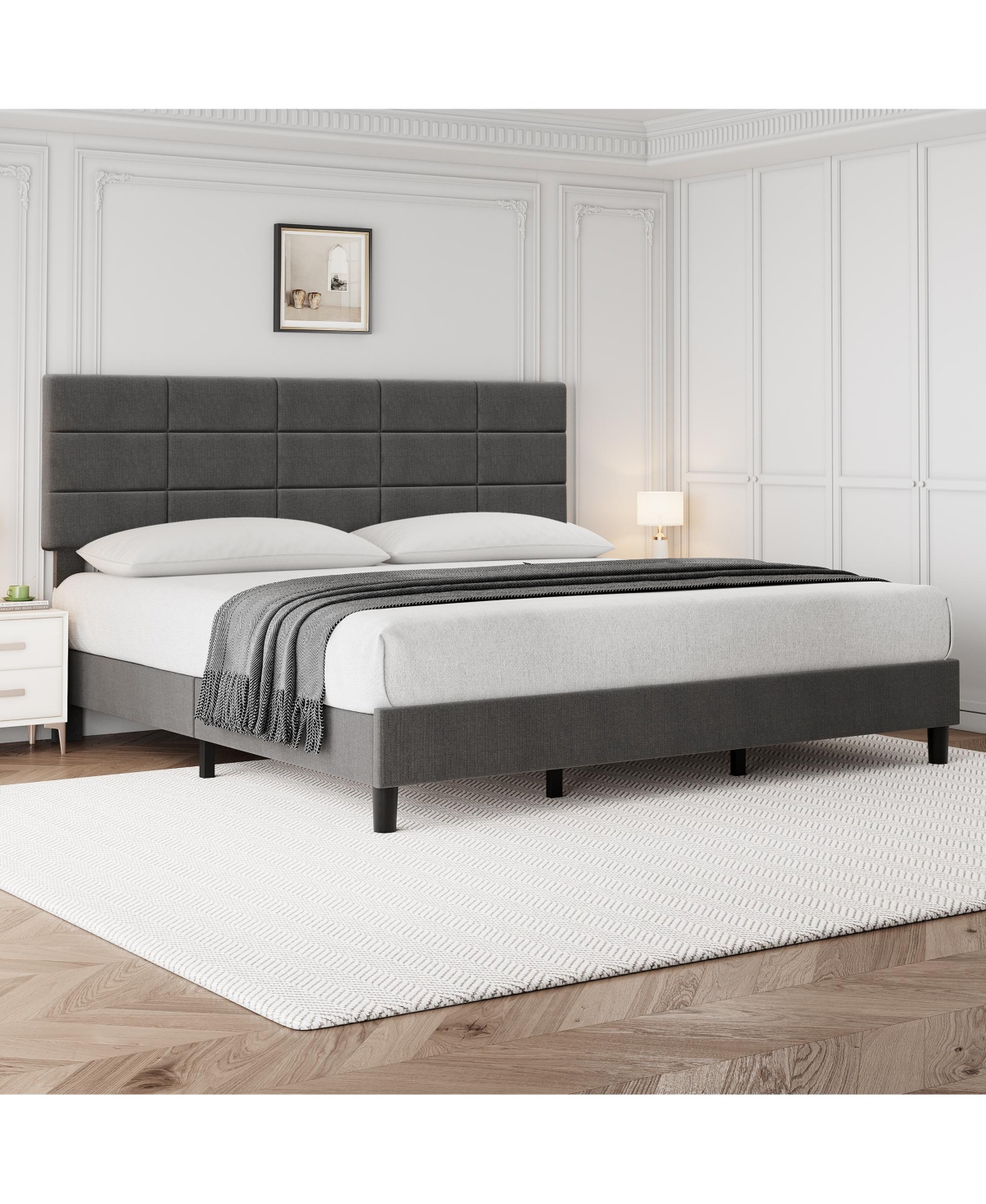 Click here for Homfan Modern Noise-Free Upholstered Platform Bed... prices