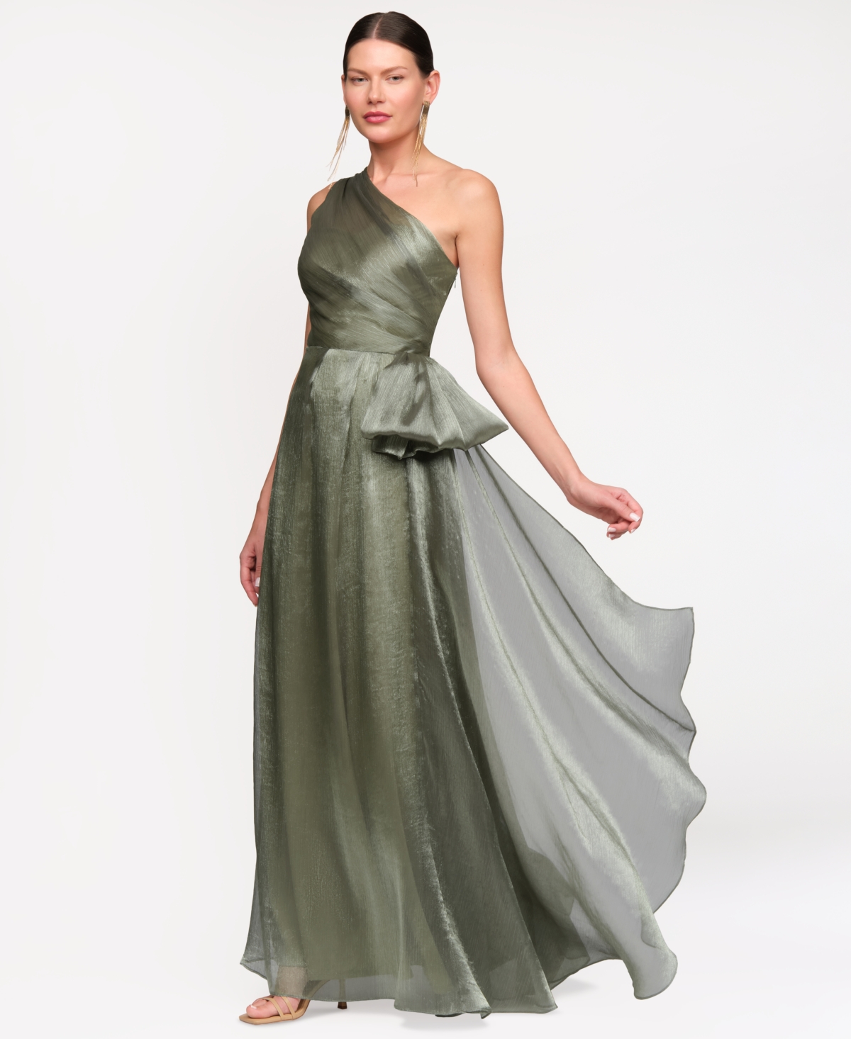 Click here for Js Collections Womens Metallic One-Shoulder Dress... prices