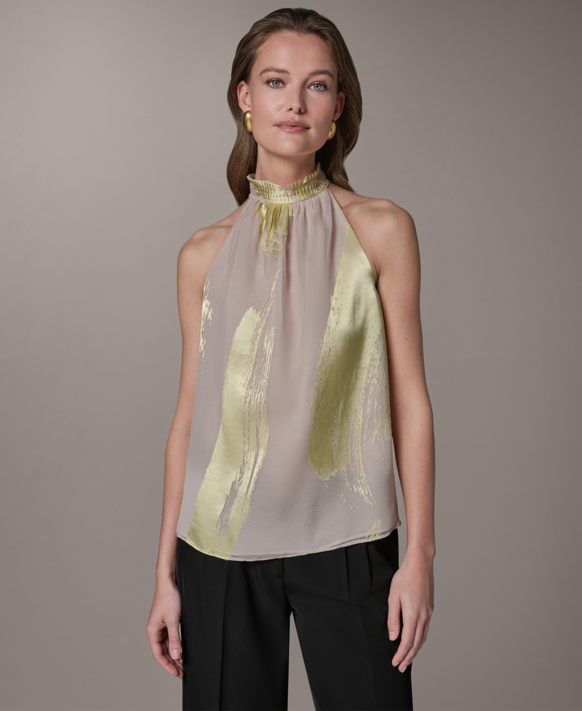 Click here for Donna Karan New York Womens Brushstroke Mock Neck... prices
