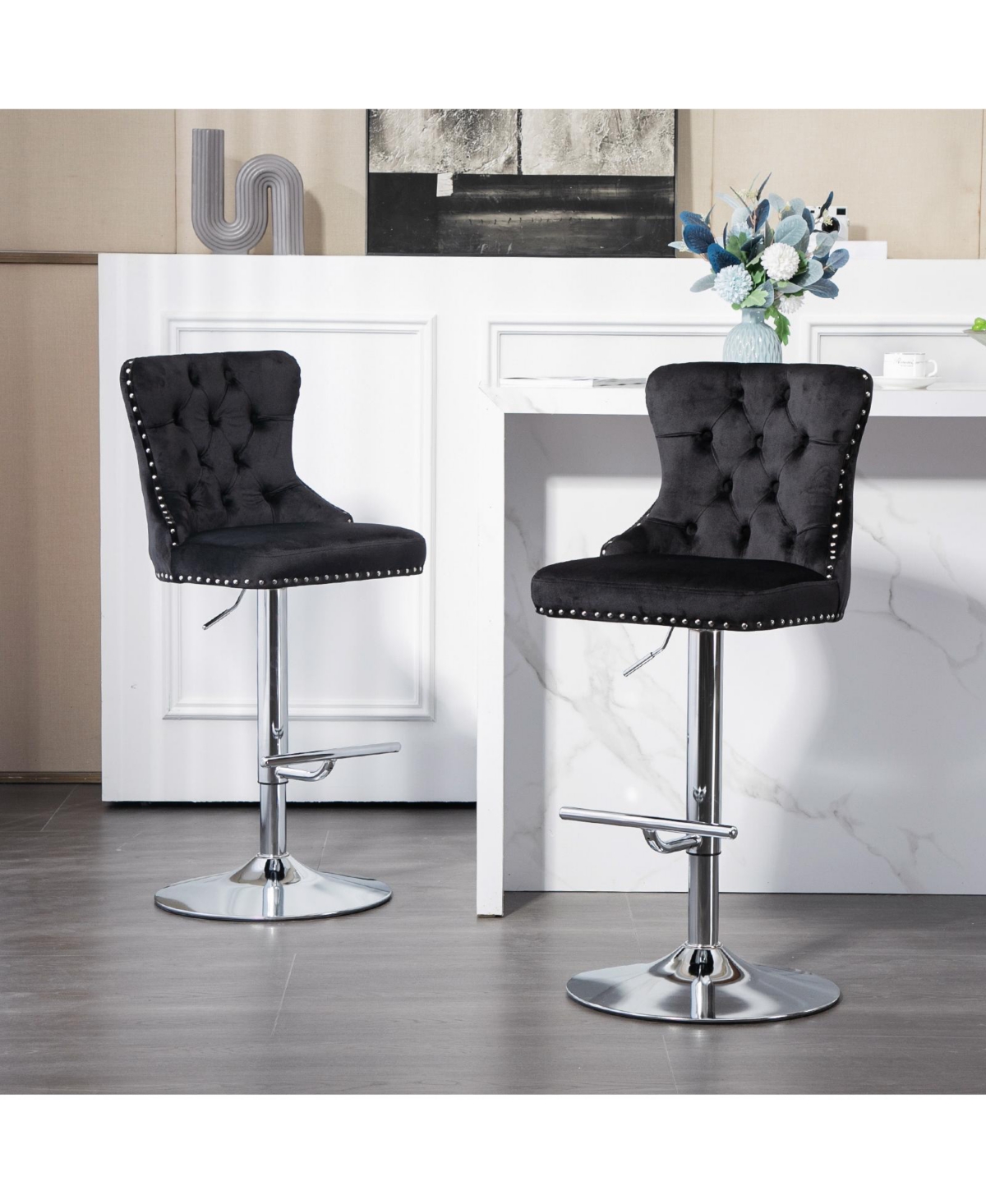 Click here for gaomon Dining Chair Modern Swivel Bar Stools Set o... prices