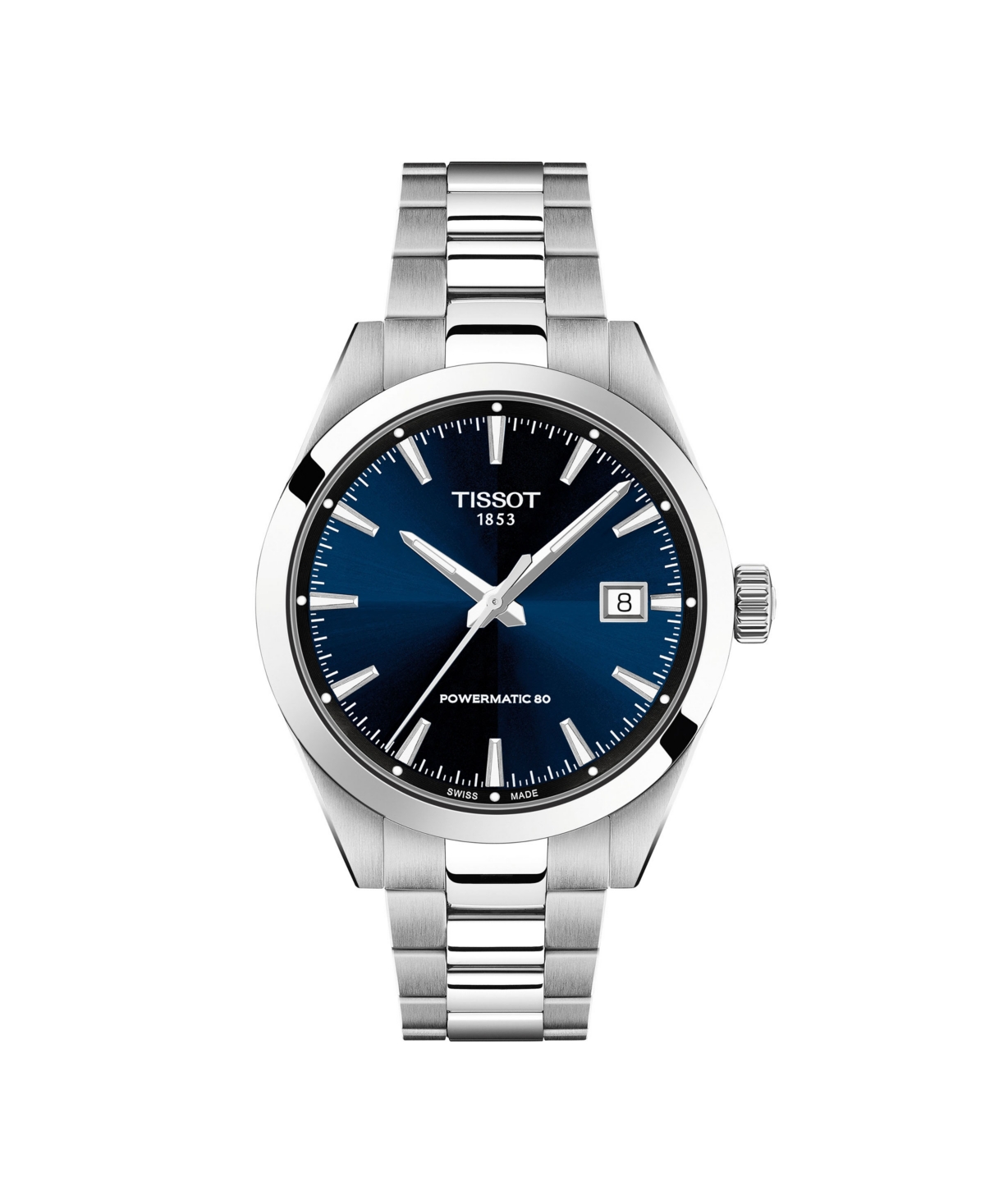 Click here for Tissot Mens Round Silver Stainless Steel Watch 38m... prices