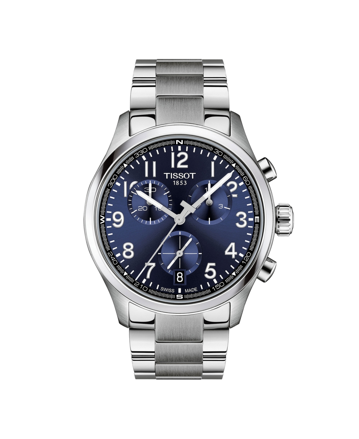 Click here for Tissot Mens Round Silver Stainless Steel Watch 42m... prices