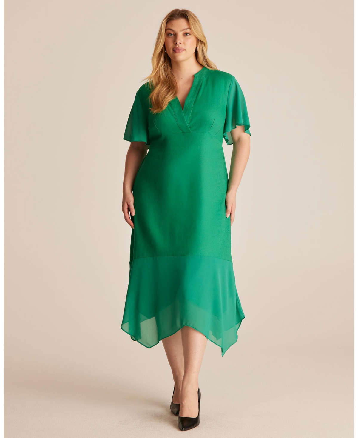 Click here for Estelle Womens Claudia Linen Contrast Trim V-neck... prices