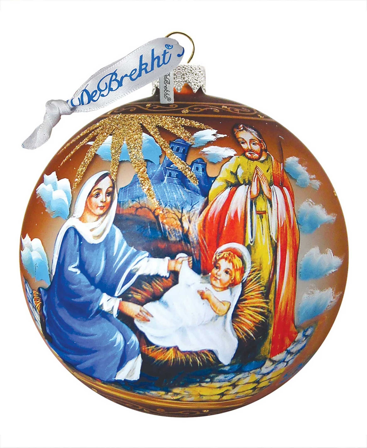 Click here for G.DeBrekht Holy Family Ball Glass Ornament - Multi prices