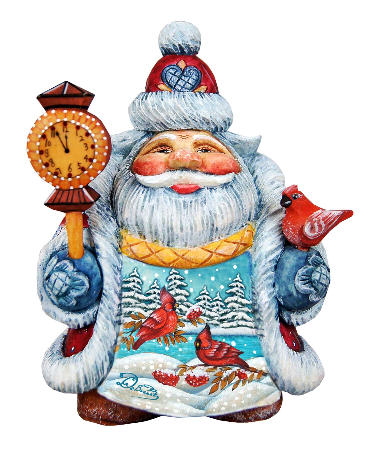 Click here for G.DeBrekht Scenic Santa with Cardinals Figurine -... prices