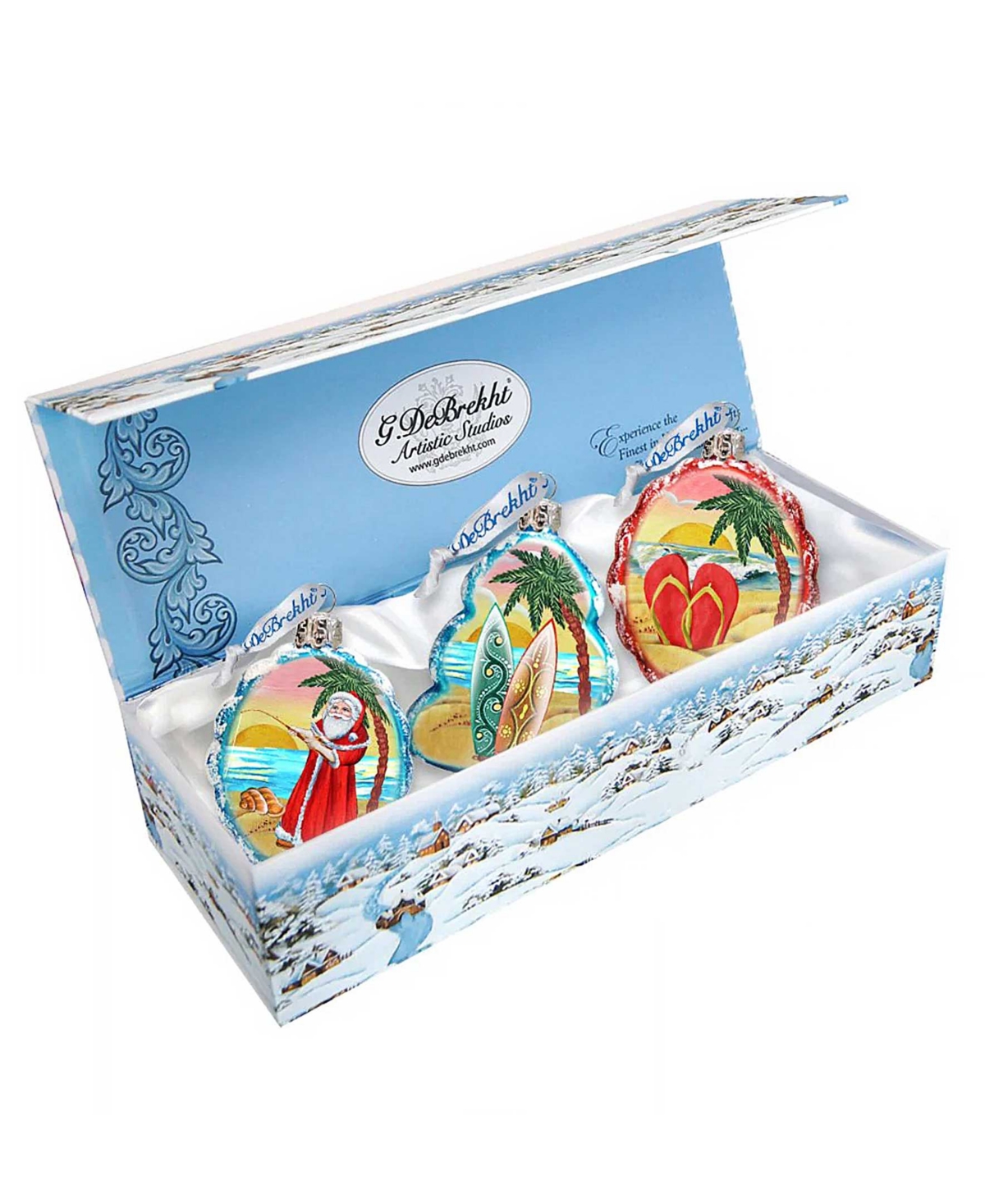 Click here for G.DeBrekht Christmas In July Glass Ornament - Set... prices