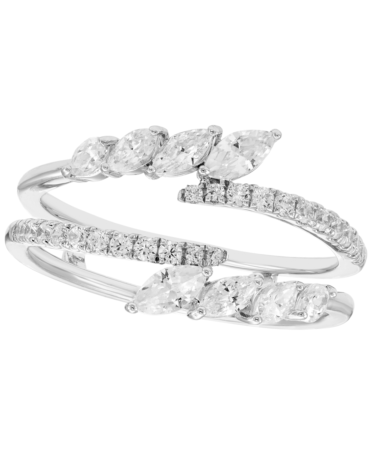 Click here for Macys Diamond Ring Guard (3/4 ct. t.w.) in 14k Whi... prices