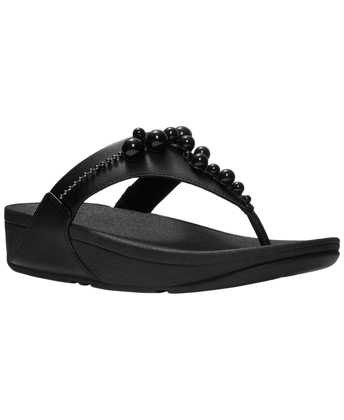 Click here for FitFlop Womens Lulu Beaded Toe Post Slip-On Sandal... prices