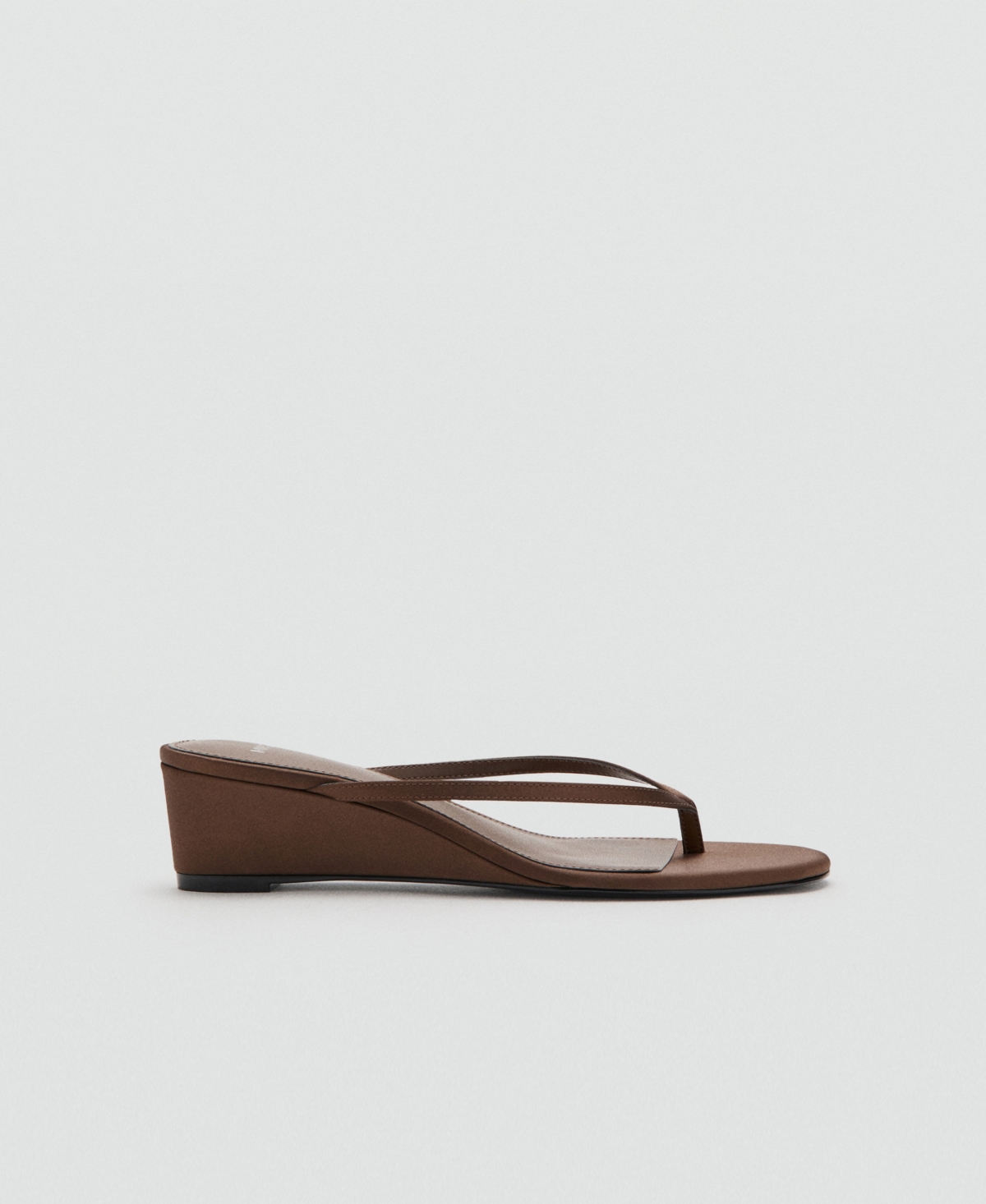 Click here for Mango Womens Wedge Strips Sandals - Chocolate prices