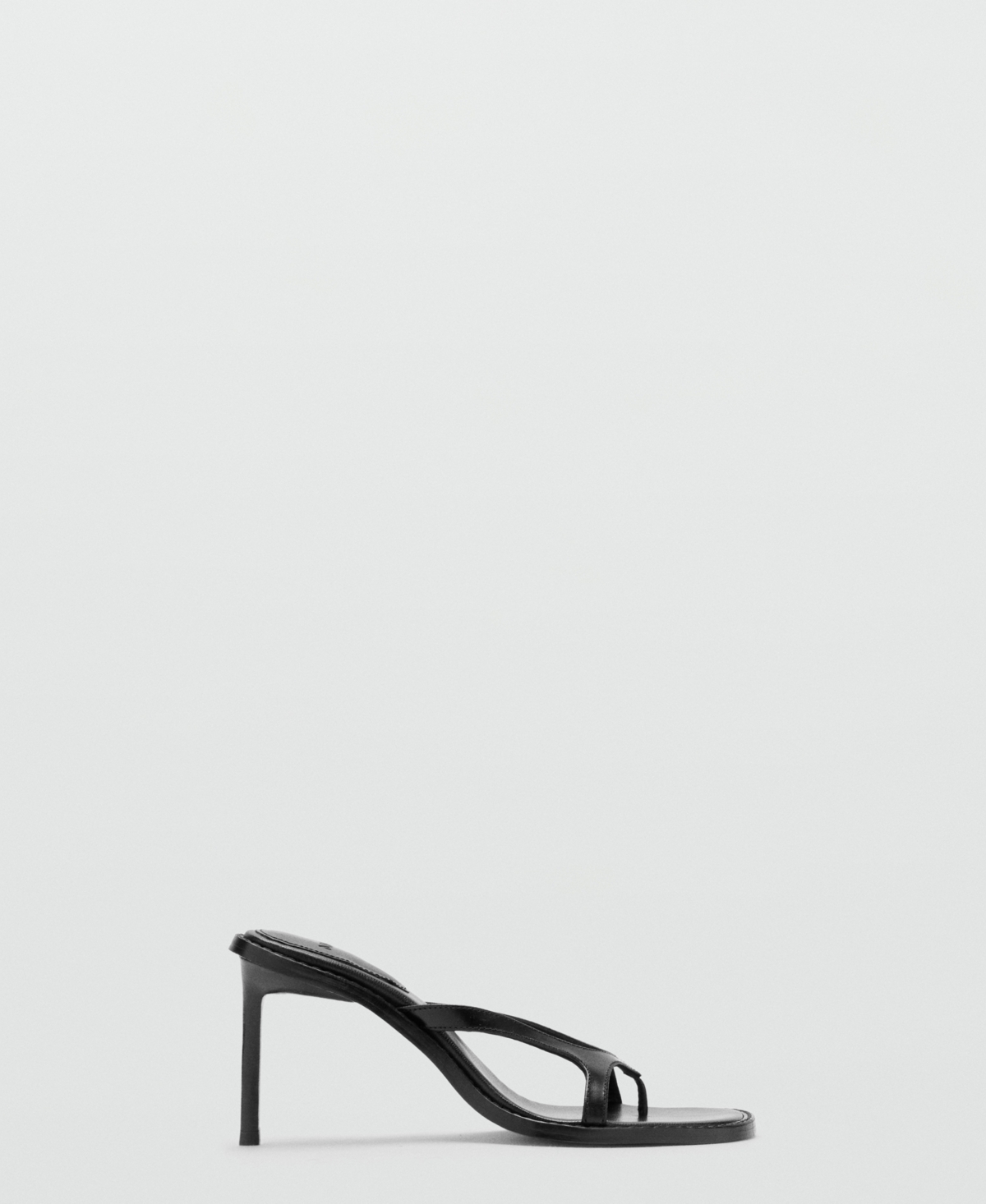 Click here for Mango Womens Leather Straps Sandals - Black prices