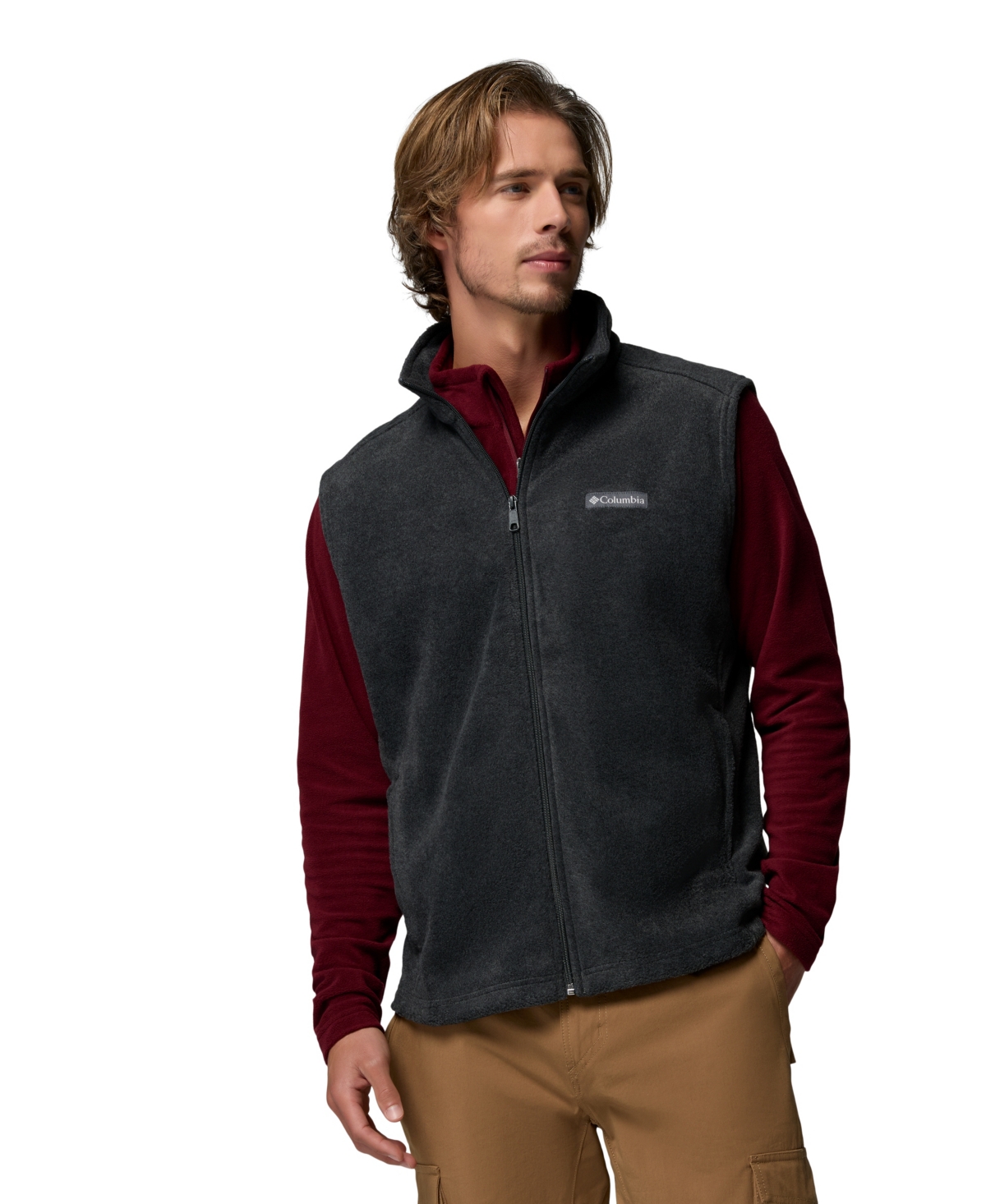 Click here for Columbia Mens Steens Mountain Fleece Vest - Charco... prices