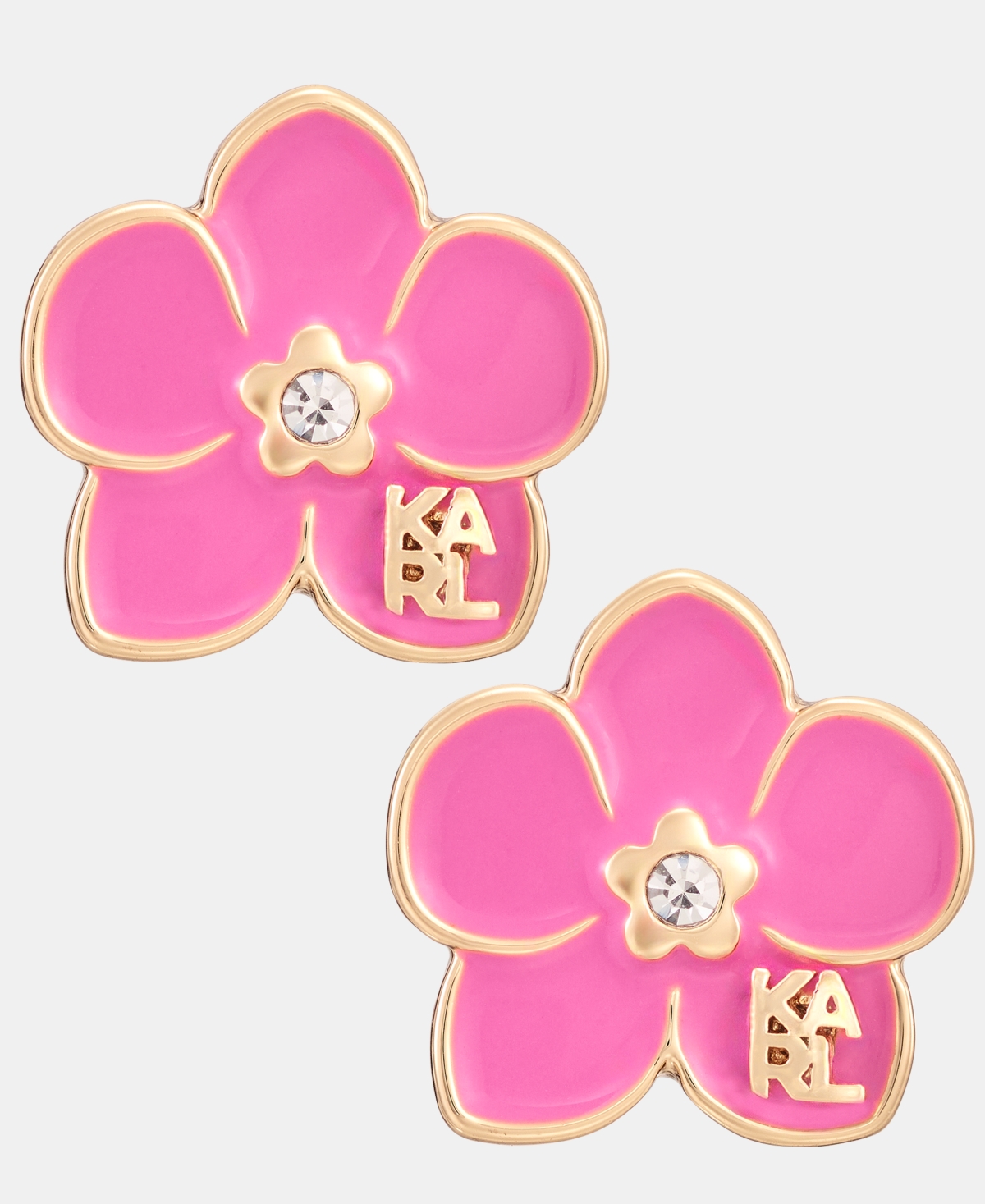 Click here for Karl Lagerfeld Paris Glass Stone Orchid Stud Earri... prices