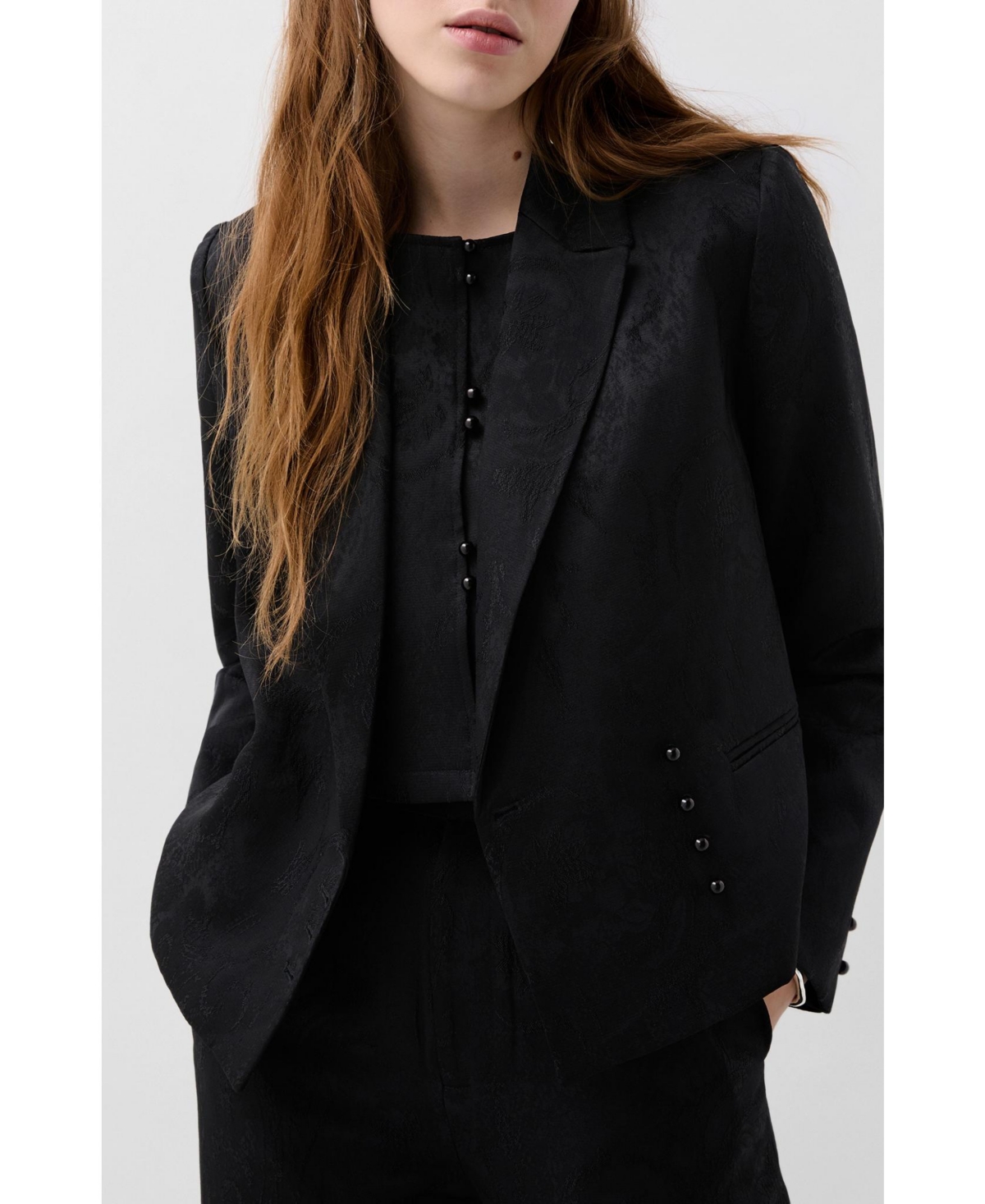 Click here for Scalpers Womens Jac Asian Blazer - Black prices