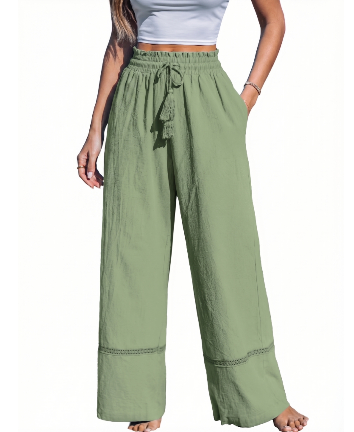 Click here for Cupshe Womens Tranquil Bay Pants - Light/pastel gr... prices