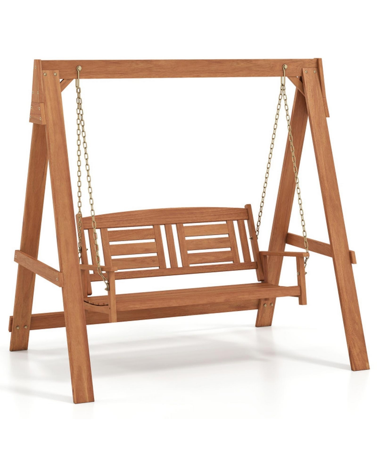 Click here for Sugift Hardwood Two-Seater Porch Swing with Freest... prices