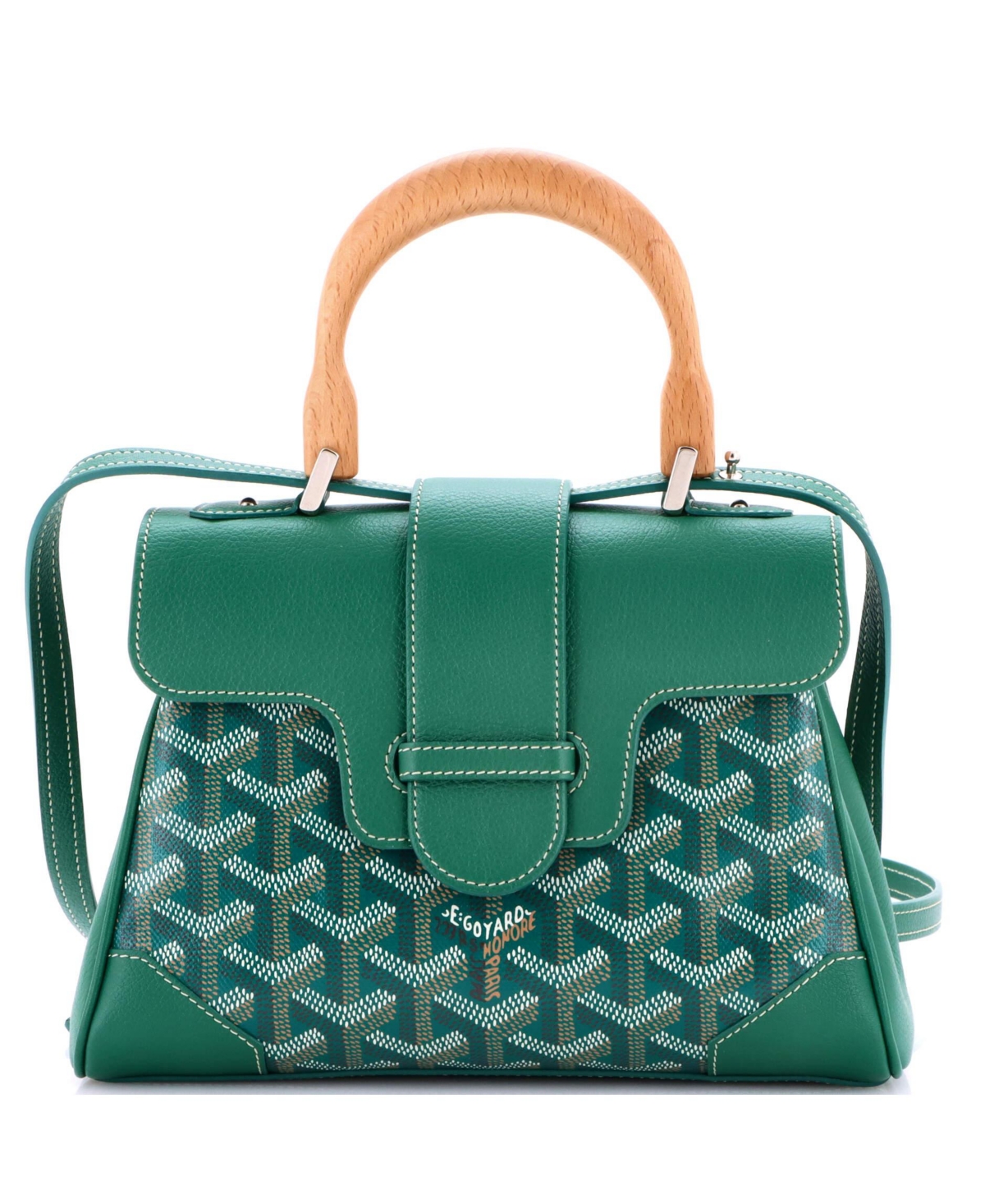 Click here for Pre-Owned Goyard Mini Saigon Top Handle Bag Coated... prices