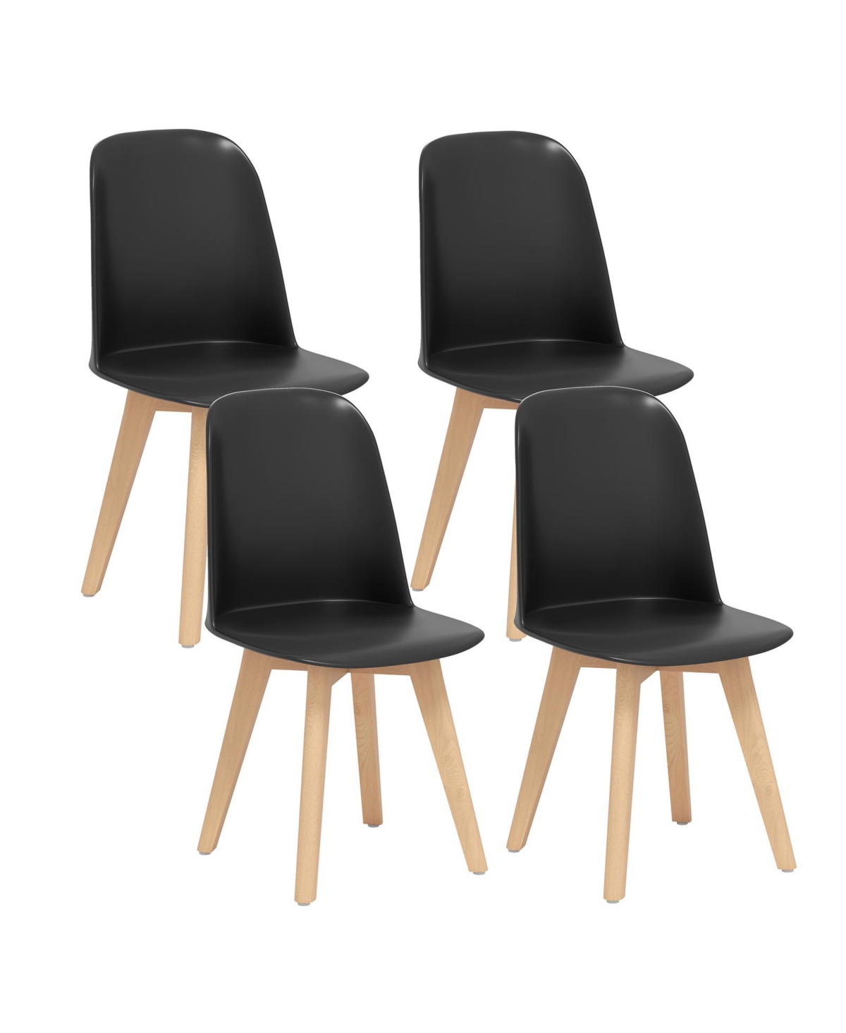 Click here for Gymax Modern Dining Chairs Set of 4 Armless Kitche... prices