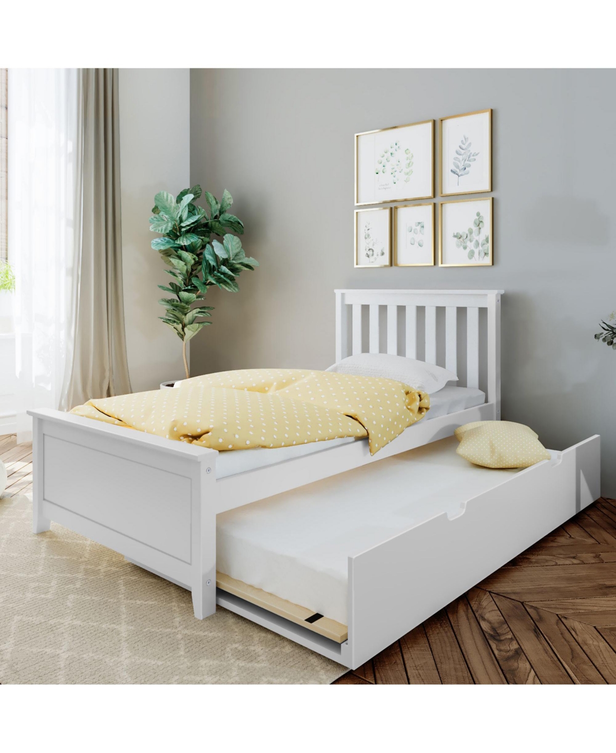 Click here for Max & Lily Bed Frame with Trundle  Classic Solid W... prices