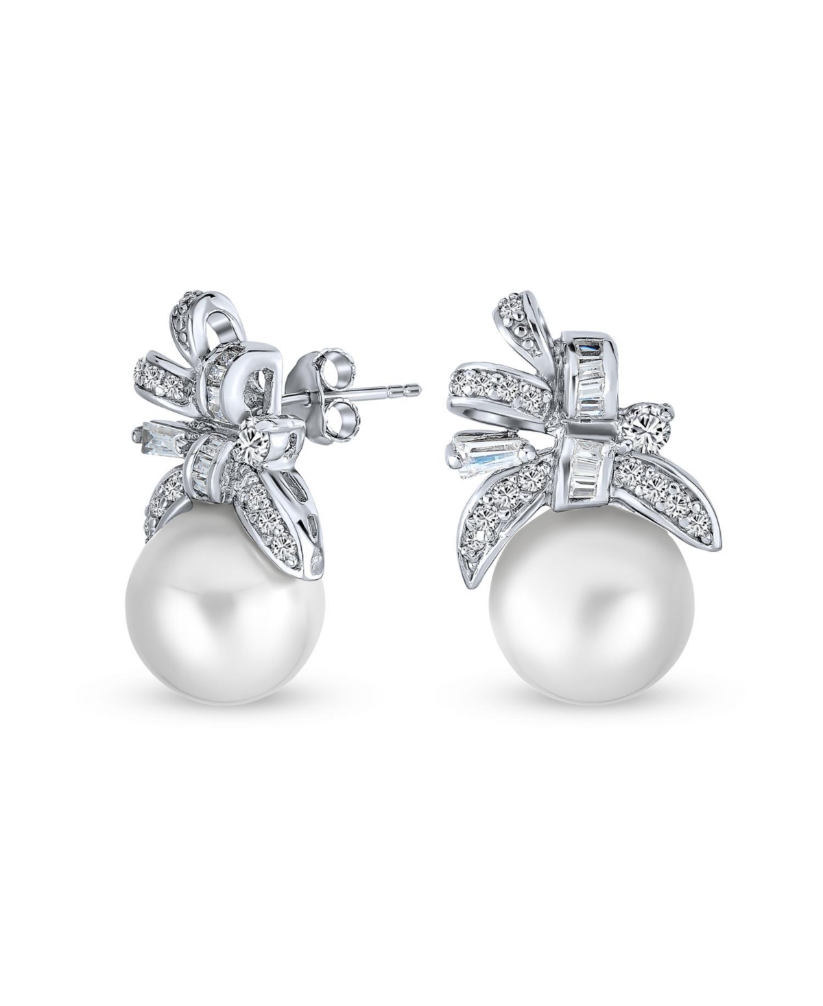 Click here for Bling Jewelry Victorian Style Cz Ribbon White Pear... prices