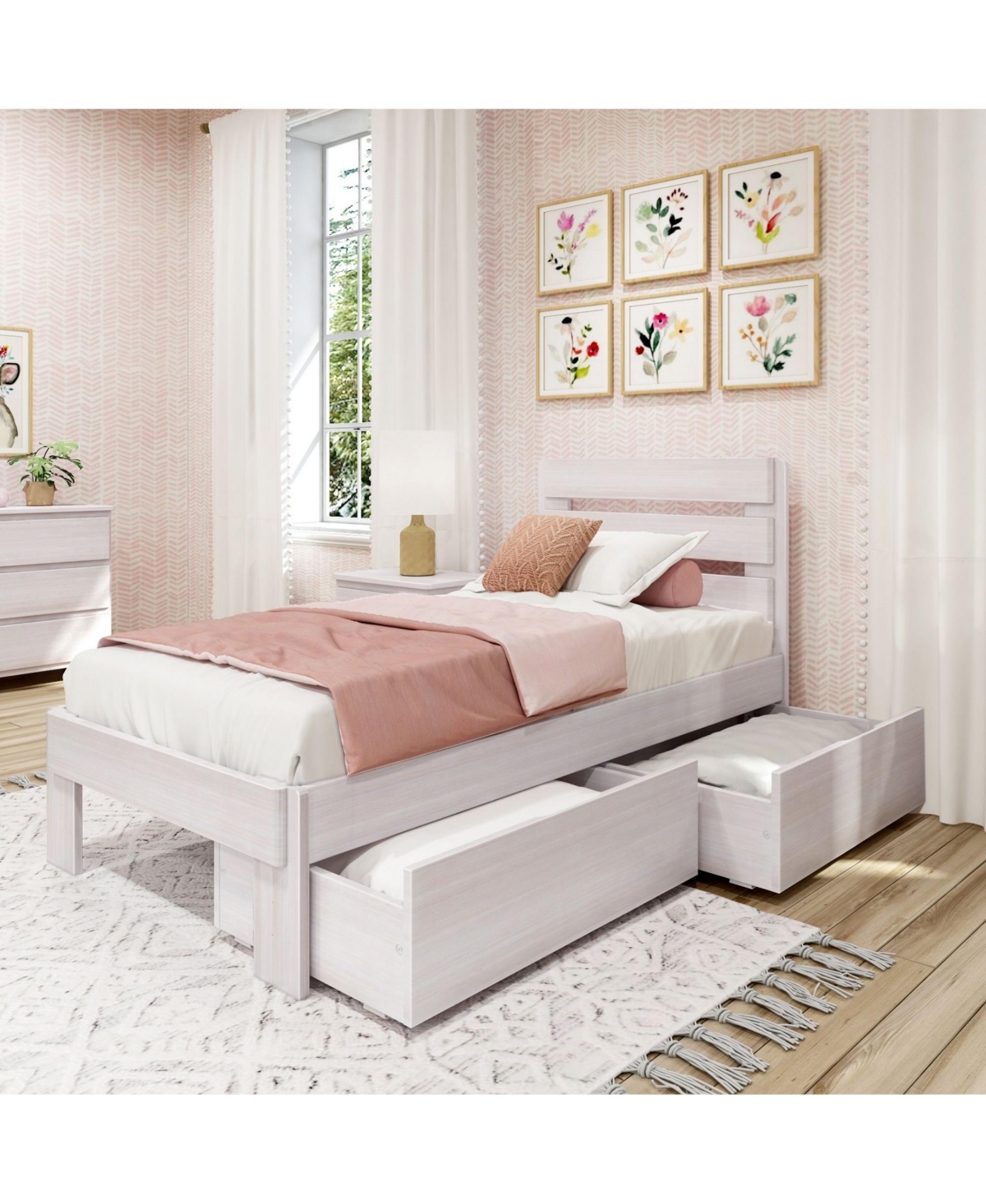 Click here for Max & Lily Solid Wood Farmhouse Twin Bed with Plan... prices