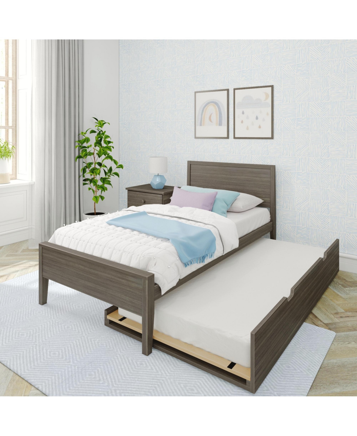 Click here for Max & Lily Twin Bed with Trundle  Classic Solid Wo... prices