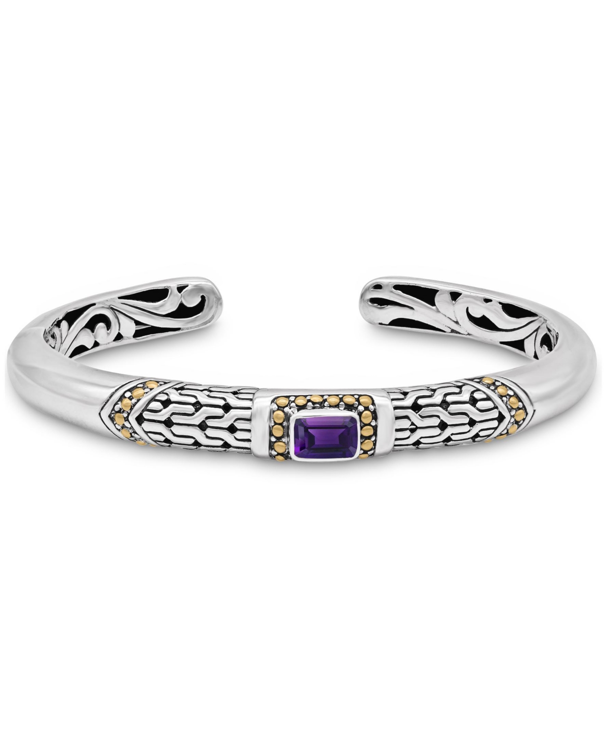 Click here for Devata Amethyst and Legian Cuff Bracelet in Sterli... prices