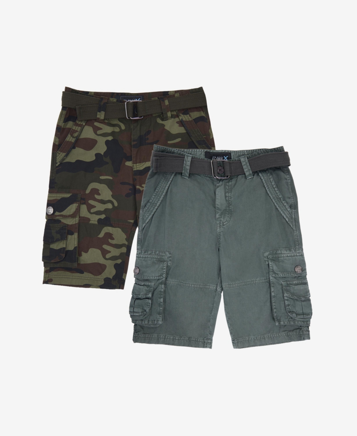 Click here for Raw X Big Boys 2 Pack Combo Belted Twill Cargo Sho... prices